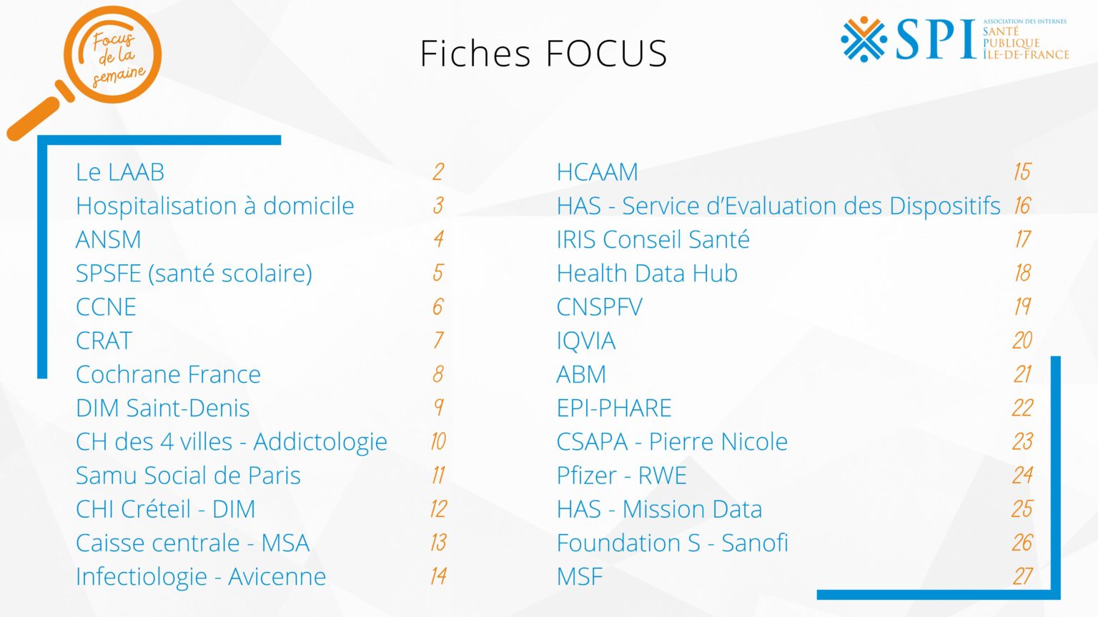SPI – Association des internes de Santé Publique d'Île-de-France